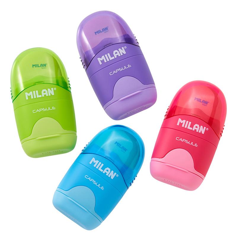 MILAN ミラン シャープナー付き消しゴム CAPSULE※アソートの為種類は選べません : PLAZA オンラインYahoo!ショッピング ...