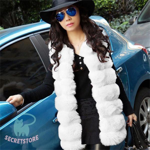 ファーベスト レディース 秋 冬 フェイクファー ロング ジレベスト ボアベスト 毛皮コート 防寒 ブルゾン ふわふわ 暖かい 前開き ジレ ギフト : PleasantDay Yahoo ...