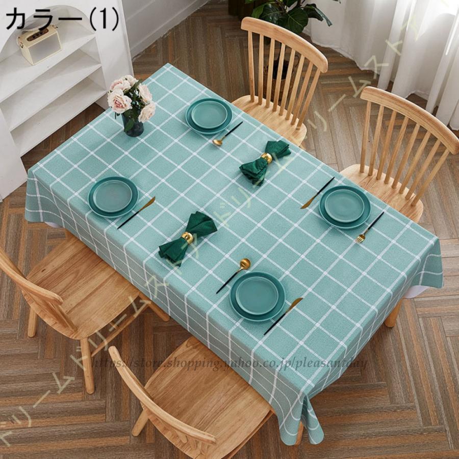 テーブルカバー 北欧 長方形 チェック柄 食卓カバー 防塵 PVC ビニール 撥水加工 防油 ギンガム テーブルクロス 洗える 素材 ホテル テーブルマット テーブル :pd-25 ...