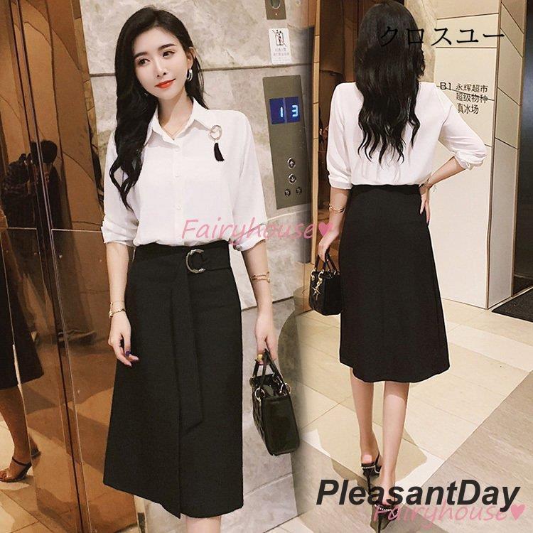 スカート 膝丈 春夏 タイトスカート 黒 aラインスカート レディース 40代 スリットスカート ハイウェストボトムス 大人 大きいサイズ 通勤OL オフィス オシャレ ...