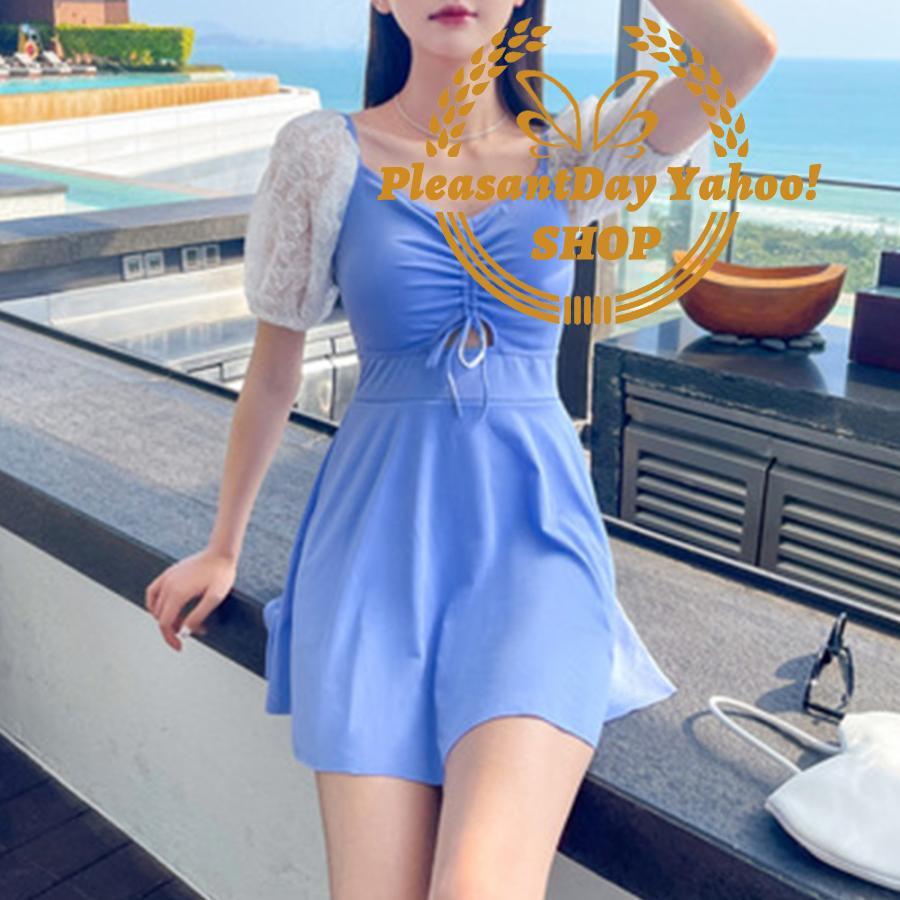 ワンピース水着 ドローストリング 韓国風 :pd-mzk052945:PleasantDay Yahoo!SHOP - 通販 - Yahoo!ショッピング