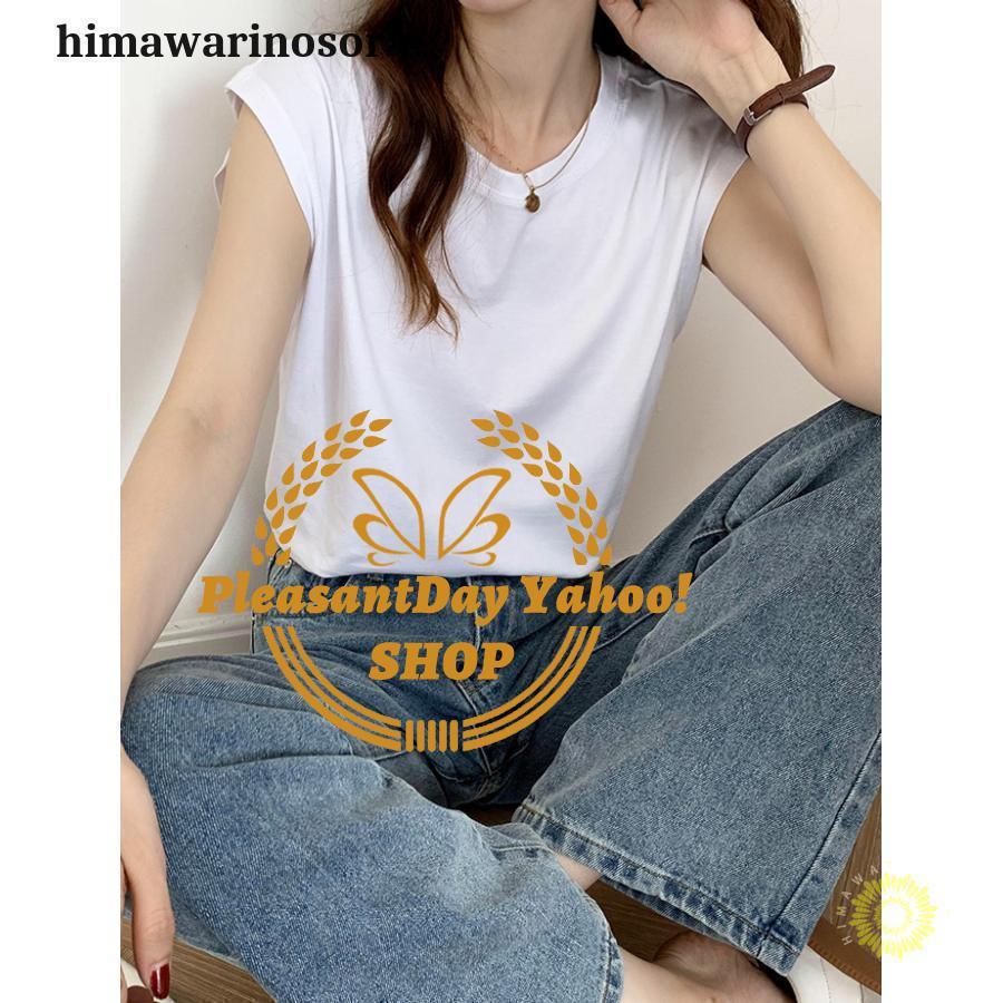 Tシャツ ノースリーブ 無地 ベーシックカラー ゆったり レディース トップス :pd-tpps052711:PleasantDay Yahoo!SHOP - 通販 - Yahoo!ショッピング