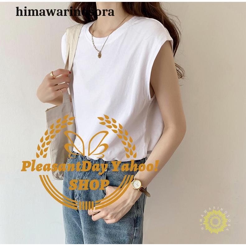 Tシャツ ノースリーブ 無地 ベーシックカラー ゆったり レディース トップス :pd-tpps052711:PleasantDay Yahoo!SHOP - 通販 - Yahoo!ショッピング