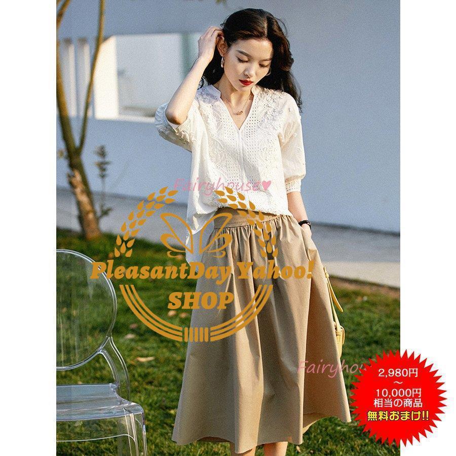 ブラウス レディース 半袖ブラウス 春夏新作 オフィスブラウス 白レース刺繍 オシャレブラウス vネックトップス 韓国風 大人 上品 通勤OL ゆったりシャツ 40代 : pd ...