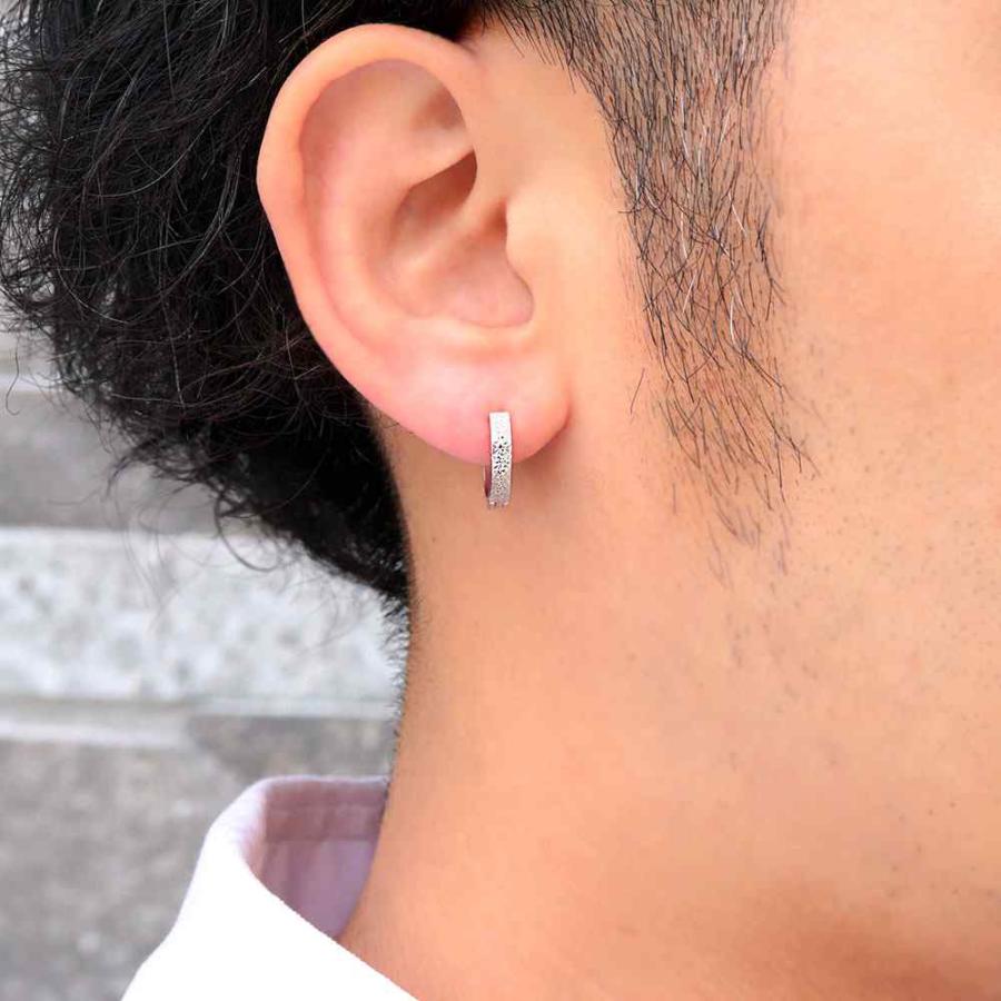 ピアス メンズ リング フープピアス 片耳 中折れ 18金 18k ピアス メンズ リング フープピアス 片耳 中折れ 18金 18k