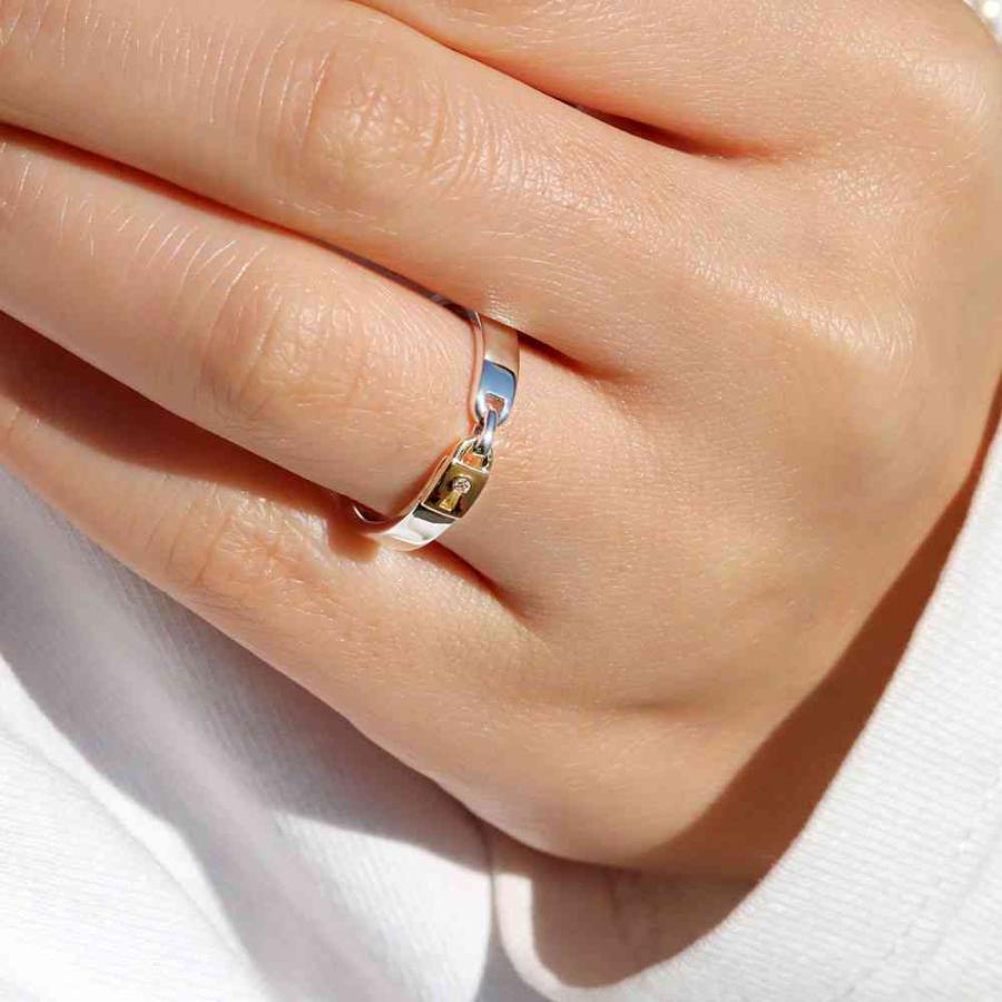 マリッジリング 結婚指輪 プラチナ 18金 コンビリング 鍵 マリッジリング 結婚指輪 プラチナ 18金 コンビリング 鍵