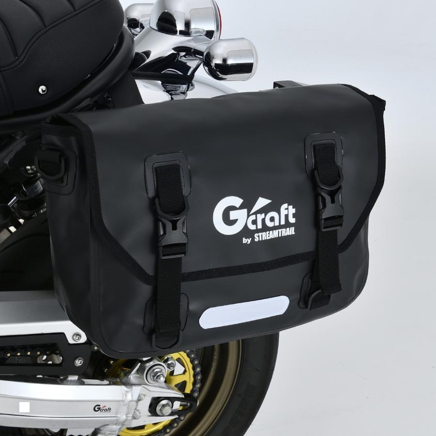 Gcraft Gクラフト (ジークラフト) GcraftxSTREAM TRAIL サドルバッグ ブラック 汎用 ターポリン 39439 ...