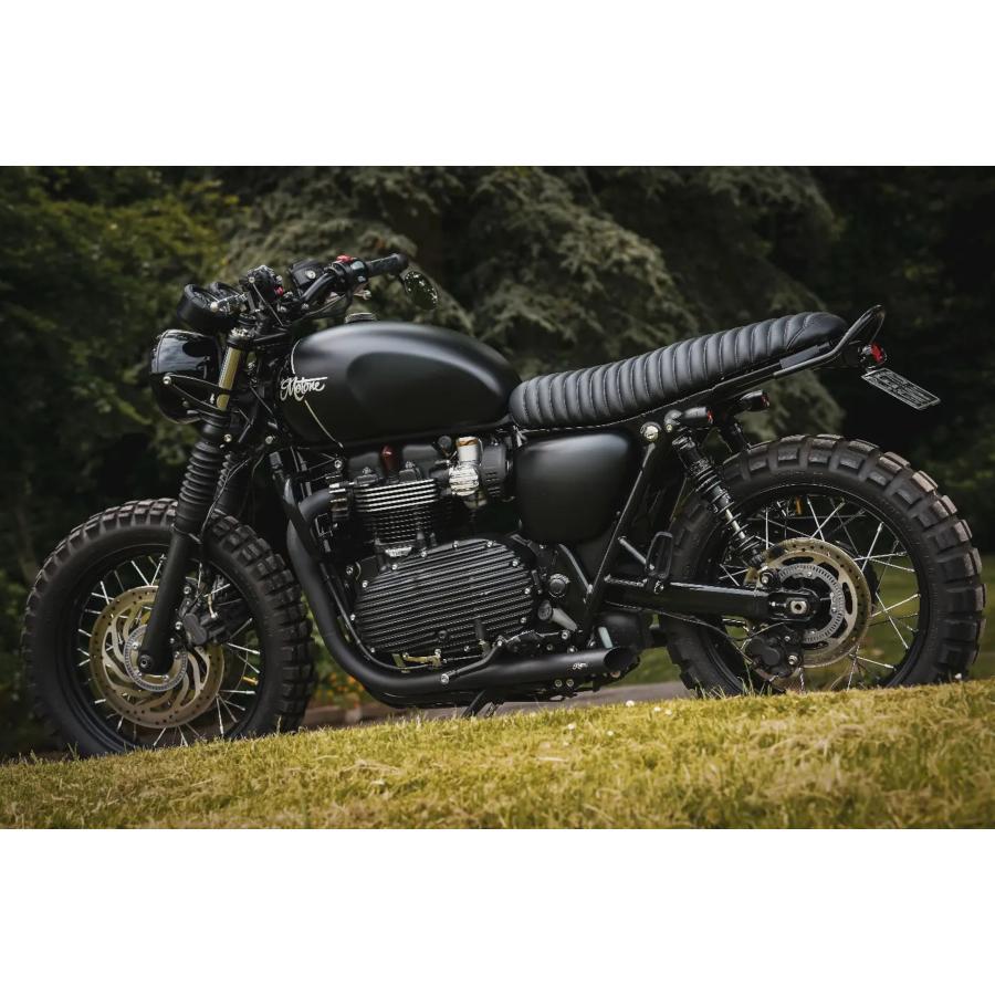 Motone(モートーン) シート VIPER MK.II リブ ブラック T100/T120 SpeedTwin900 Scrambler900 MSM038 : バイク&車パーツ プロト ...