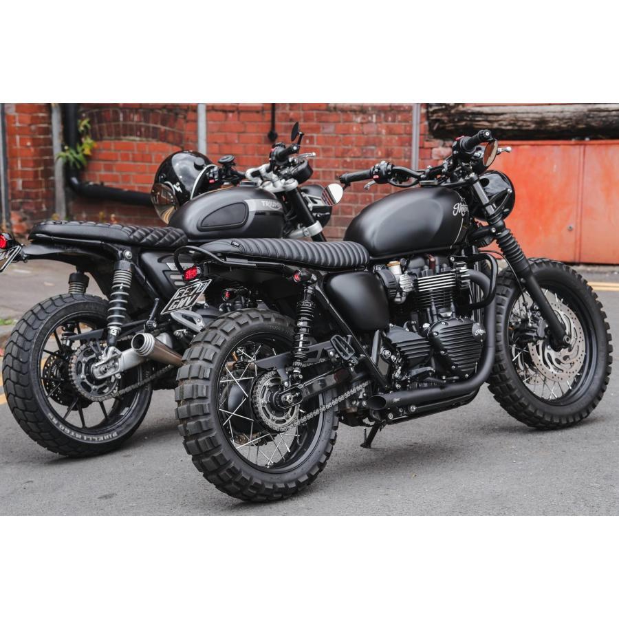 Motone(モートーン) シート VIPER MK.II リブ ブラック T100/T120 SpeedTwin900 Scrambler900 MSM038 : バイク&車パーツ プロト ...
