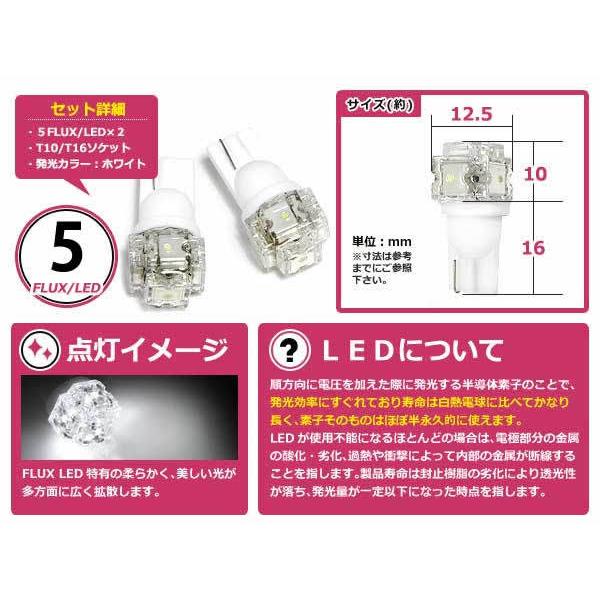 メール便送料無料 LED ポジション球 ミラ イース LA300S 310S スモールランプ T16 ホワイト 白 T10 5連 FLUX LEDバルブ : p00000051159 ...