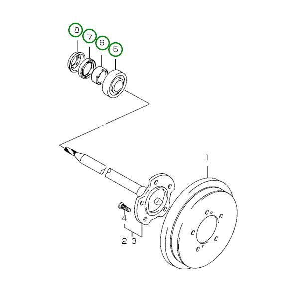 片側 ABS無 ジムニー SJ30/JA71/JA11/JA12/JA22/JB31/JB32/JB23/JB33/JB43/ハブベアリング・リテーナー・シールセット : plum ...