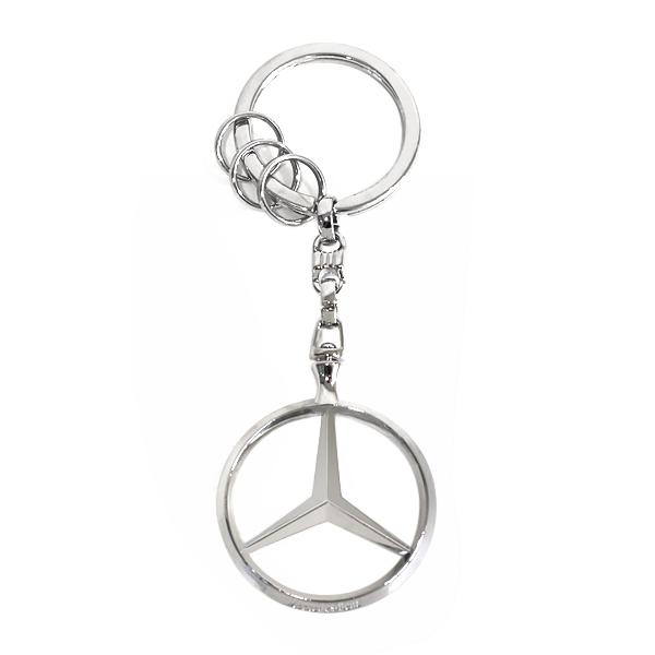 メルセデス・ベンツ 純正部品 コレクション スリーポインテッドスター キーリング オープンスター キーホルダー メタル製 ミニリング付き ...