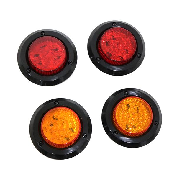 ジムニー JA11 JA22 SJ30 JA71 JB23 LED 汎用 丸形 テールランプ 4点セット 外径100mm ブラックリング テールランプキット ボルトナット付 : plum ...