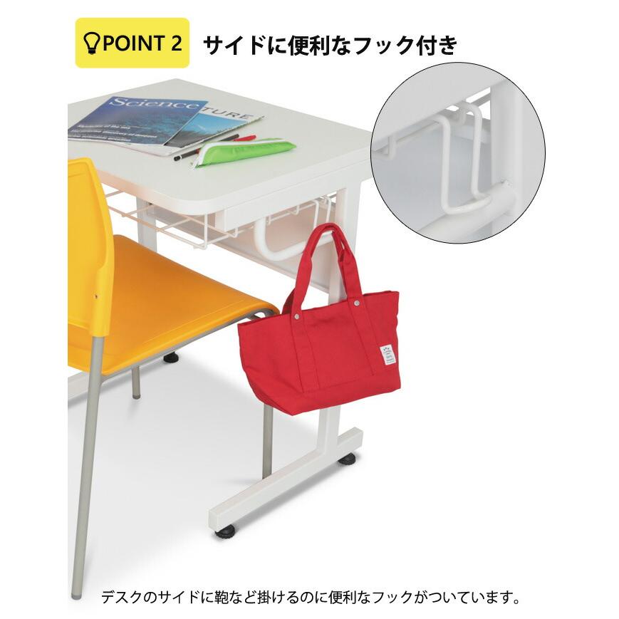 法人宛限定 ホワイト学習用デスク W600 D500 H700 スクールデスク 研修デスク スタディデスク 学習机 スクール 学習 進学 塾 学校 生徒 セミナー オフィスデス : PLUS ...