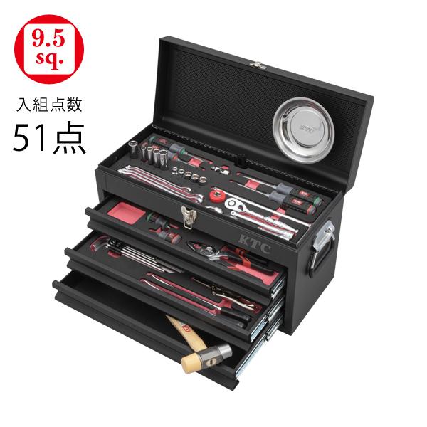 (SK SALE 2025)KTC 9.5sq. モーターサイクル用セット 3段3引出し 51点 フラットブラック SK35125XFBMC : sk35125xfbmc : プラスワンツール ...