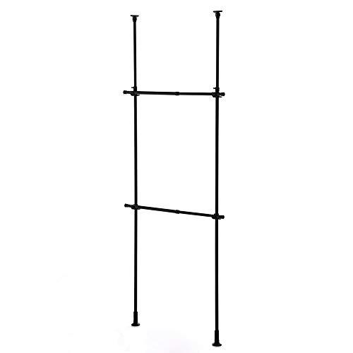 HEIAN SHINDO ハンガーラック マットブラック サイズ:幅56-95×奥行10×高200-275cm TNP-3B 平安伸銅工業 : plusa - 通販 - Yahoo!ショッピング