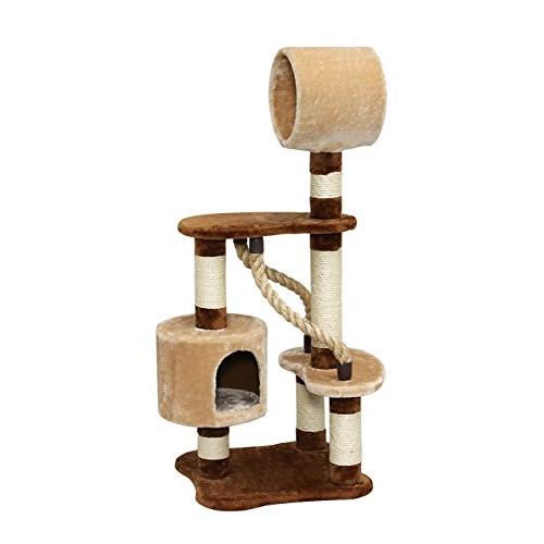 アイリスオーヤマ キャットタワー キャットランド 据え置き型 ブラウン 高さ123cm : plusa - 通販 - Yahoo!ショッピング