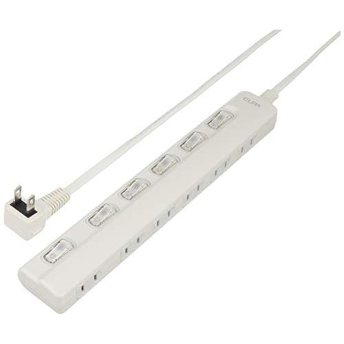 エルパ(ELPA) スイッチ付タップ コンセント 延長コード LED 横差し 6個口 1m WLS-LY61EB(W) : plusa - 通販 - Yahoo!ショッピング