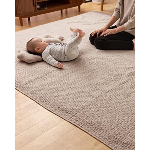 ナイスデイ mofua(モフア) イブル マルチカバー キルティングマット ベージュ L (200×250cm) 綿100% cloud柄 キル : plusa - 通販 - Yahoo!ショッピング