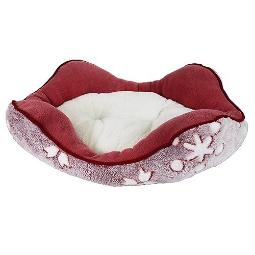 ドギーマン あったかプラス オーバルベッド もこもこスノー ボルドー : plusa - 通販 - Yahoo!ショッピング