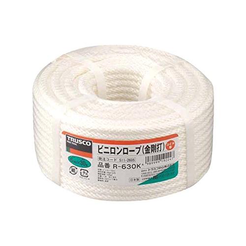 TRUSCO(トラスコ) ビニロンロープ 白 6mm×30m 金剛打タイプ R-630K : plusac1a8fdcdc1 : plusa - 通販 - Yahoo!ショッピング