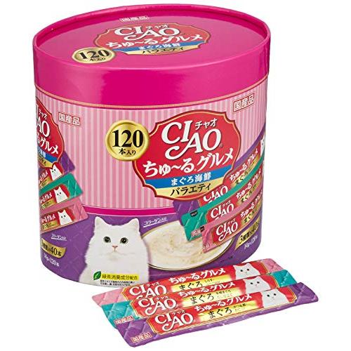 チャオ (CIAO) 猫用おやつ ちゅ~る グルメ まぐろ海鮮バラエティ 14グラム (x 120) : plusa - 通販 - Yahoo!ショッピング