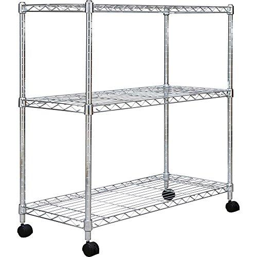 アイリスオーヤマ メタルラック本体 3段 キャスター付き 防サビ加工 ポール径19mm 幅80×奥行35×高さ83cm メタルシェルフ スチール : plusa - 通販 - Yahoo!ショッピング