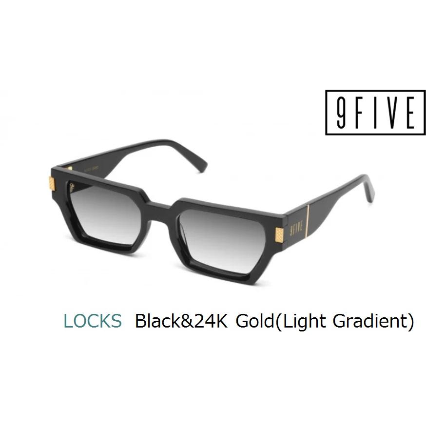 9five ナインファイブ サングラス 9FIVE ロックス LOCKS Black & 24K Gold Light Gradient ...