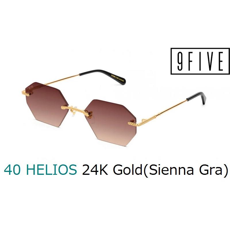 9five ナインファイブ サングラス 9FIVE 40ヘリオ 40 HELIOS 24K Gold Sienna Gradation Sunglasses アジアンフィット フラットレンズ ...