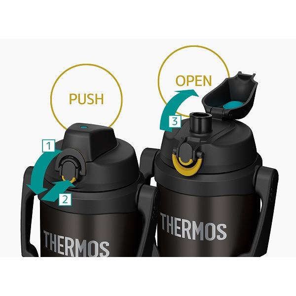 サーモス 真空断熱スポーツジャグ 2.0L ブラック FJQ-2000 BK 水筒 保冷 ラク持ちハンドル ステンレスボトル THERMOS ギフト プレゼント 母の日 ...