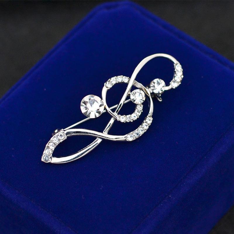 ブローチ ピンブローチ レディース アクセサリー ラインストーン ト音記号 おしゃれ きれいめ 上品 エレガント 華やか プレゼント 贈り物 ギフト : acc-24309 : プラスナオ ...