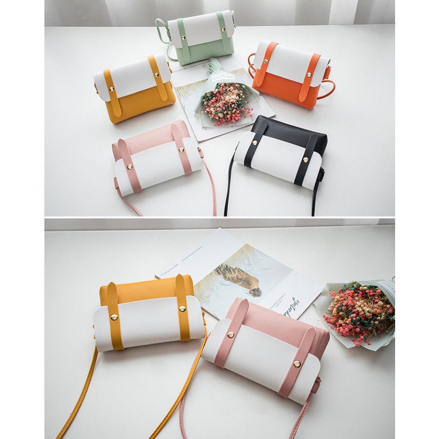 plusnao ポシェット ショルダーバッグ レディース 女性 鞄 カバン ミニ 小さめ コンパクト フェイクレザー バイカラー マグネットボタン かわいい おしゃれ : プラスナオYahoo ...