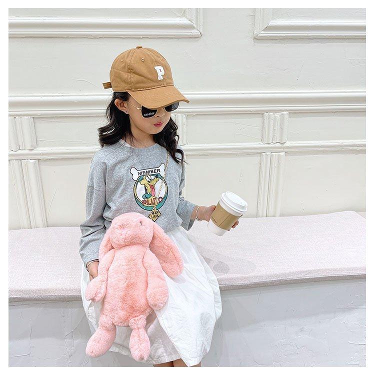 うさぎのぬいぐるみショルダーバッグ ぬいぐるみバッグ レディース キッズ 鞄 チェーン かわいい 可愛い 面白い ふわふわ カラバリ豊富 白 ...