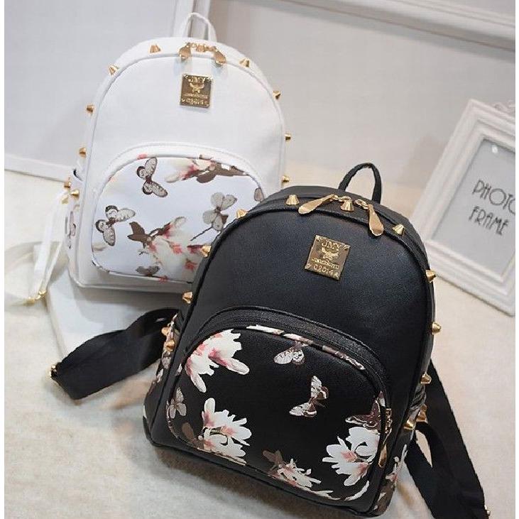 plusnao リュック レディース 女性用 バック ファッション小物 可愛い エレガント キュート オシャレ PU ファスナー ジップアップ バラ ローズ チョウ : プラスナオYahoo ...