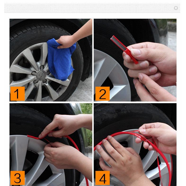 ホイールリムステッカー 8m リムテープ リムガード カーステッカー 車用品 カー用品 ホイール リム ステッカー シール 粘着テープ 装飾 デコレー : car-92207 : プラスナオ ...