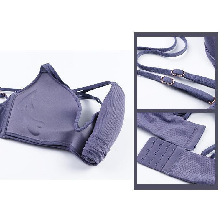plusnao 3/4カップブラジャー ショーツ 上下セット レディース 女性用下着 バッククロス ダブルストラップ 4段ホック ギャザー シンプル かわいい : プラスナオYahoo!店 ...