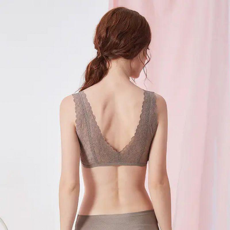 plusnao 3/4カップブラ ブラジャー レディース 女性 下着 インナー アンダーウェア フロントホック 前開き レース 幅広 無地 ベージュ ブラック グレー : プラスナオYahoo ...