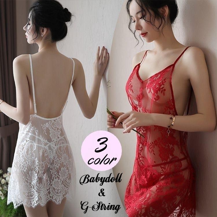 plusnao ベビードール Tバックショーツ セクシーランジェリー2点セット レディース 勝負下着 花柄レース シースルー 透け感 深Vネック : プラスナオYahoo!店 - 通販 ...