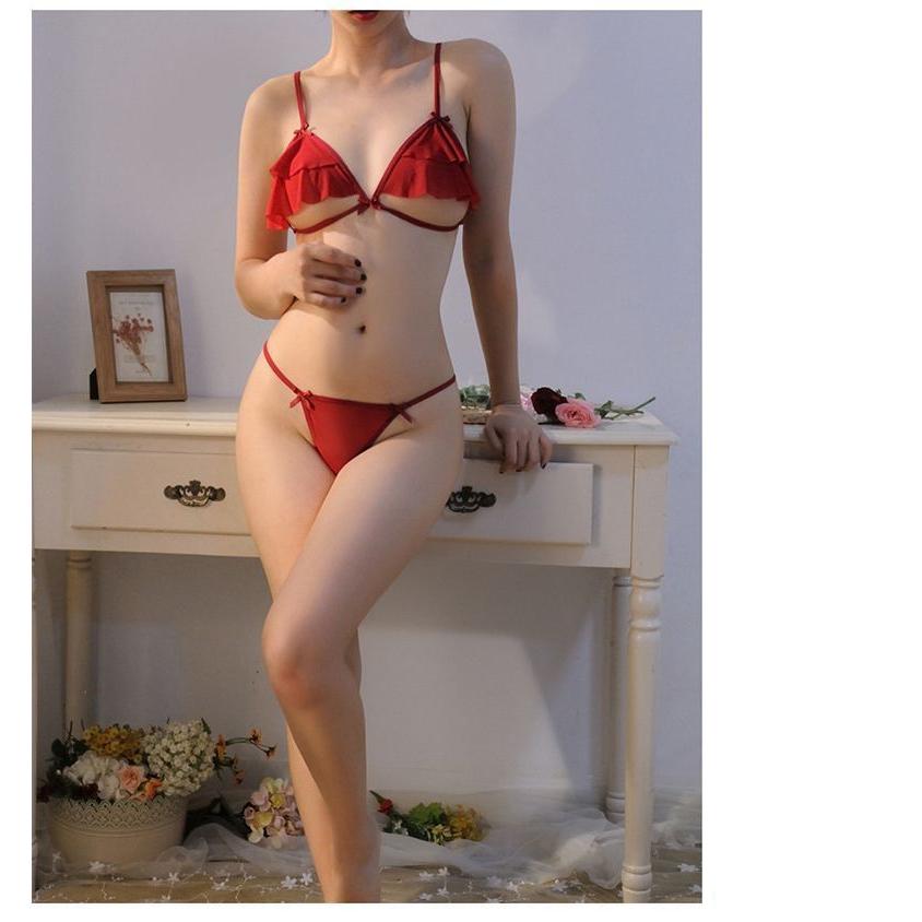 plusnao ブラジャー ショーツ 上下セット セクシーランジェリー レディース 女性用 下着 インナー 三角ブラ Tバック レース フリル リボン 可愛い SEX : プラスナオYahoo ...