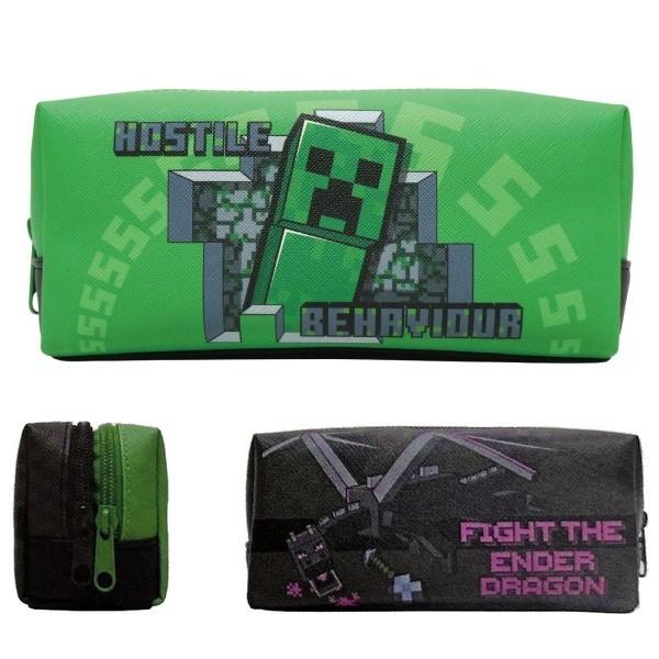 plusnao 筆箱 BOXポーチ ダブルファスナー マインクラフト Minecraft マイクラグッズ ふで箱 小物入れ for 多用途 キャラクター クリーパー : プラスナオYahoo ...