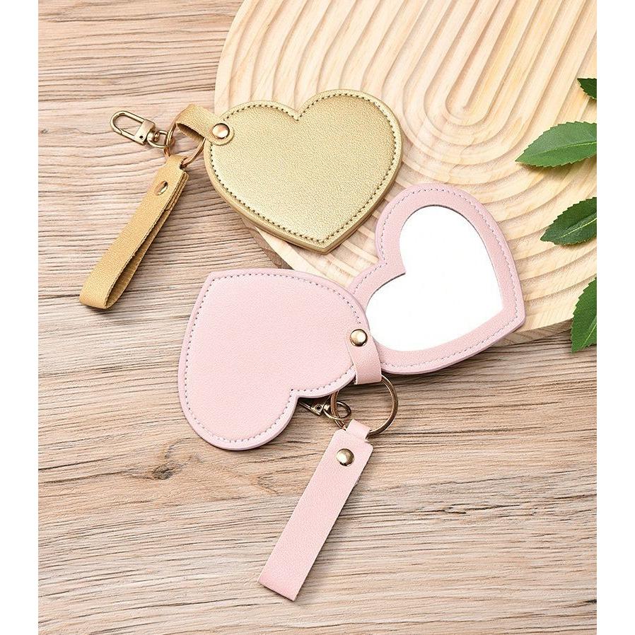 コンパクトミラー 手鏡 ハンドミラー スライド式 ストラップ付き キーリング付き 吊り下げ 小型 携帯用 持ち歩き 化粧直し メイク直し ...