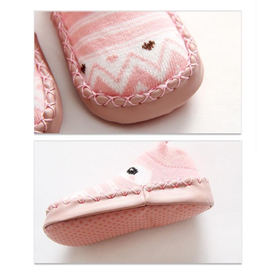 ブーティ ファーストシューズ ルームシューズ ベビー 赤ちゃん 厚底 男の子 女の子 滑り止め付き 足冷え対策 ケガ防止 動物 アニマル 柔らかい 滑 :kutu-23032:プラスナオ ...