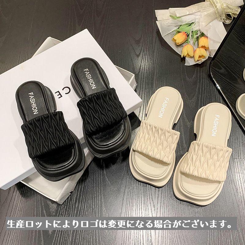 厚底ミュールサンダル レディース サンダル 厚底 PU レザー調 スリッパ シンプル カジュアル ホワイト ブラック :kutu-81200:プラスナオYahoo!店 - 通販 - Yahoo ...
