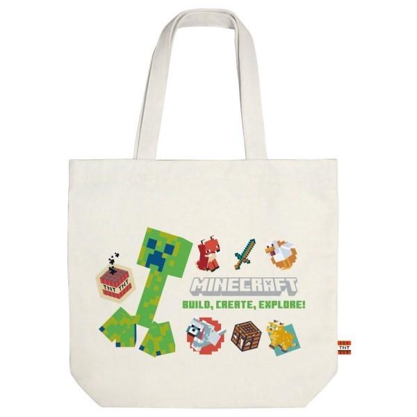 plusnao お出かけトートバッグ Minecraft マインクラフト マイクラ グッズ 鞄 カバン レディース メンズ キッズ 子供 子ども Mob クリーパー : プラスナオYahoo ...