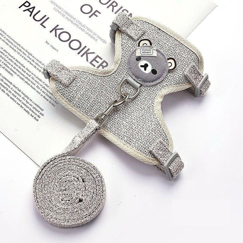 plusnao ハーネス リード セット 犬用 ペットグッズ 散歩紐 牽引紐 おさんぽグッズ 熊柄 クマ柄 ワッペン 平紐 ワンタッチバックル 長さ調節可能 かわいい : プラスナオYahoo ...