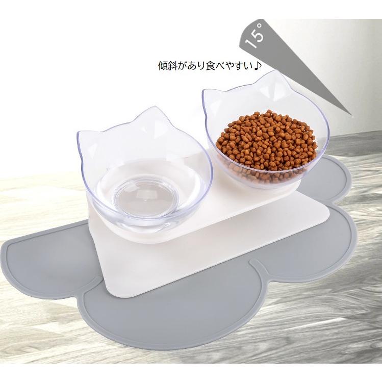 フードボウル ダブルボウル 猫用食器 犬用食器 台付き スタンド付き ペット用食器 ウォーターボウル 給餌 給水 餌皿 エサ入れ 水入れ 角度付き 食 :pet-70080:プラスナオ ...