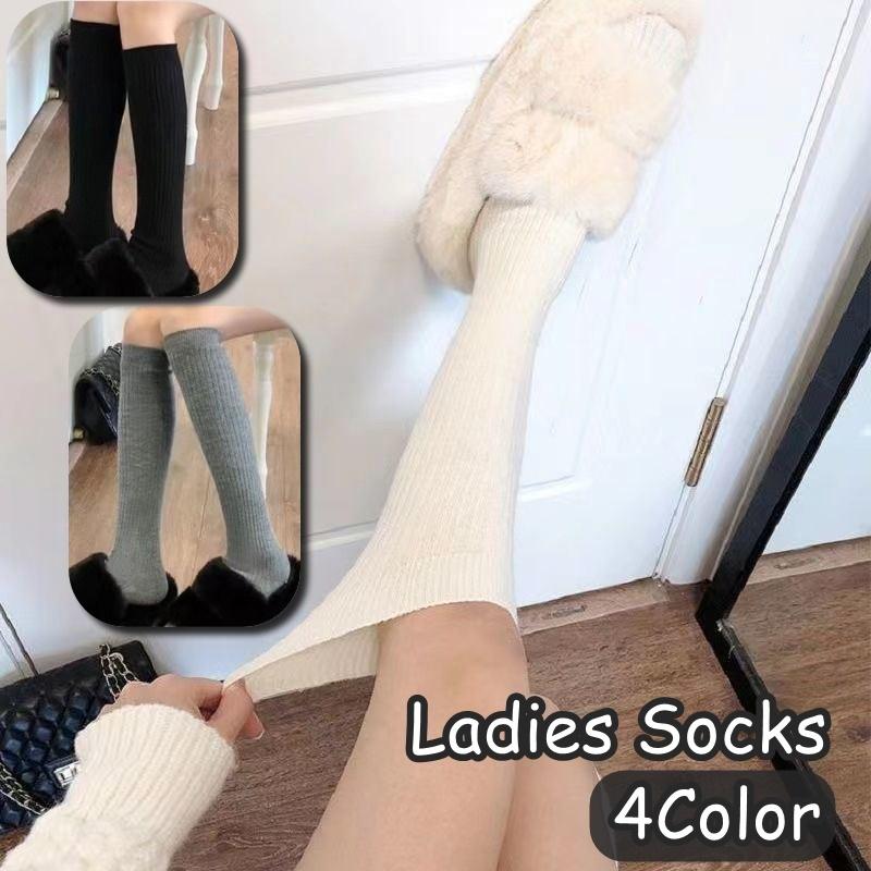 plusnao ハイソックス 靴下 くつ下 レディース 女性 膝下丈 ロング リブ 無地 単色 シンプル 定番 デイリー 普段使い お洒落 学生 女子 通学 通勤 : プラスナオYahoo!店 ...