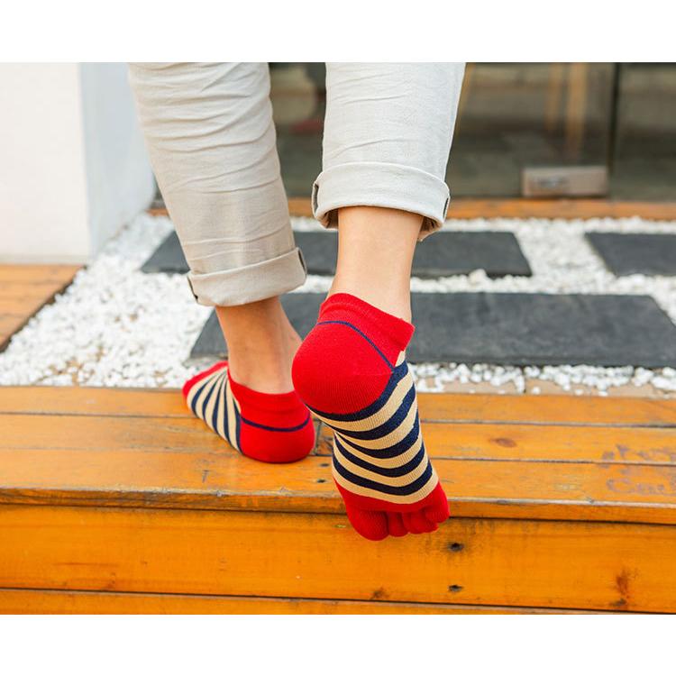 plusnao 5本指ソックス メンズ 靴下 くつ下 ショート ソックス くるぶし丈 カラフル ボーダー 五本指 男性 紳士 カジュアル おしゃれ : プラスナオYahoo!店 - 通販 ...