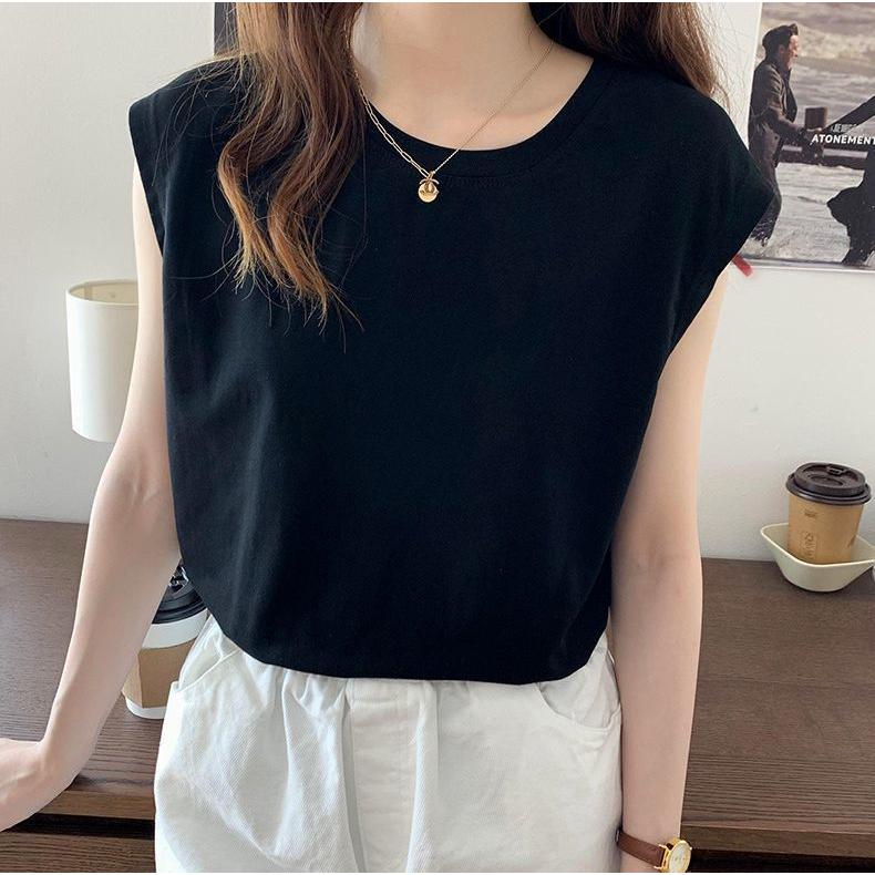 カットソー ノースリーブ Tシャツ トップス プルオーバー レディース 女性 シンプル 無地 おしゃれ カジュアル 大きいサイズ クルーネック ラウン : top-16005 : プラスナオ ...