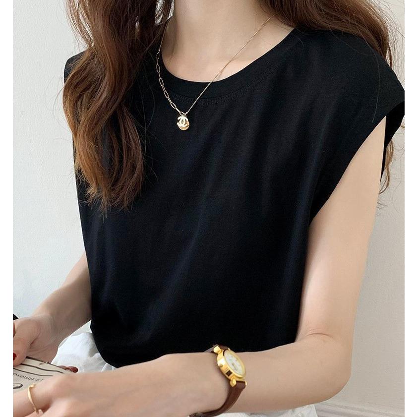 plusnao カットソー ノースリーブ Tシャツ トップス プルオーバー レディース 女性 シンプル 無地 おしゃれ カジュアル 大きいサイズ クルーネック ラウン : プラスナオYahoo ...